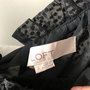 LOFT | Tops | Ruffle Neck Loft Sleeveless Blouse With Bow Back | Poshmark